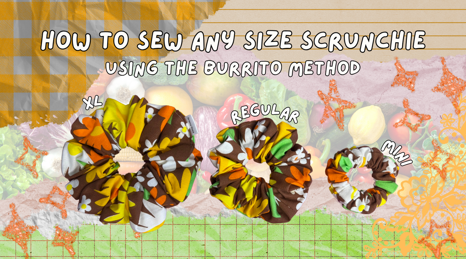 How To Sew Any Size Scrunchie Using The Burrito Method – GROOVY OOZE